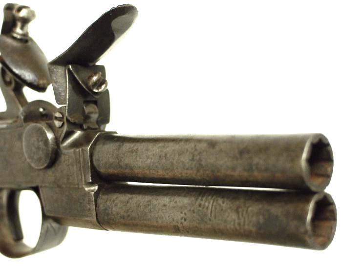 English Tap Action over/under flintlock pistol. (ah1406) - Collectors ...