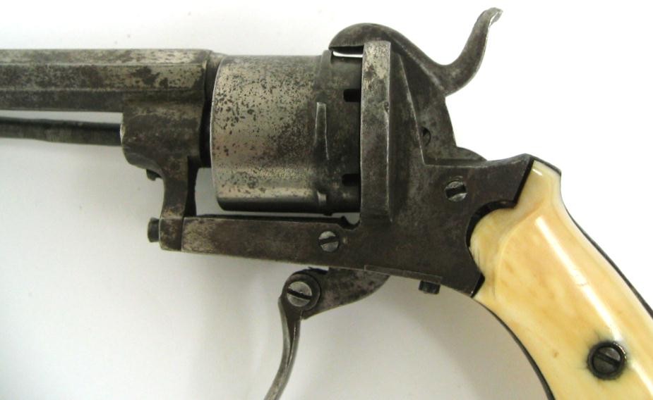 Belgian Pinfire revolver with ivory grips. Very good condition. Unusual ...