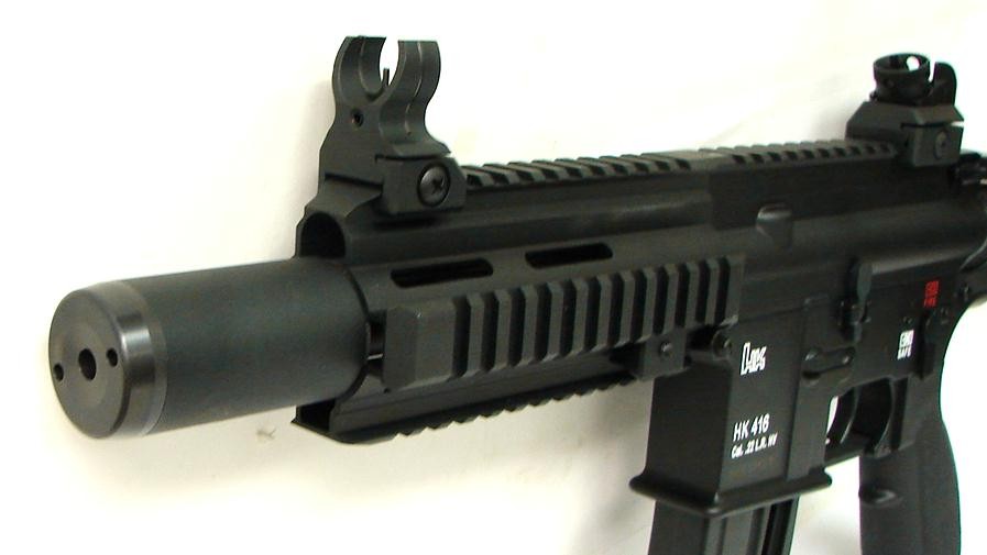 Walther HK 416 .22 LR HV caliber pistol. Comes with one magazine, box ...