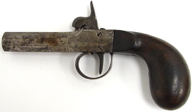 French? Single Shot .50 caliber percussion pistol with folding trigger ...