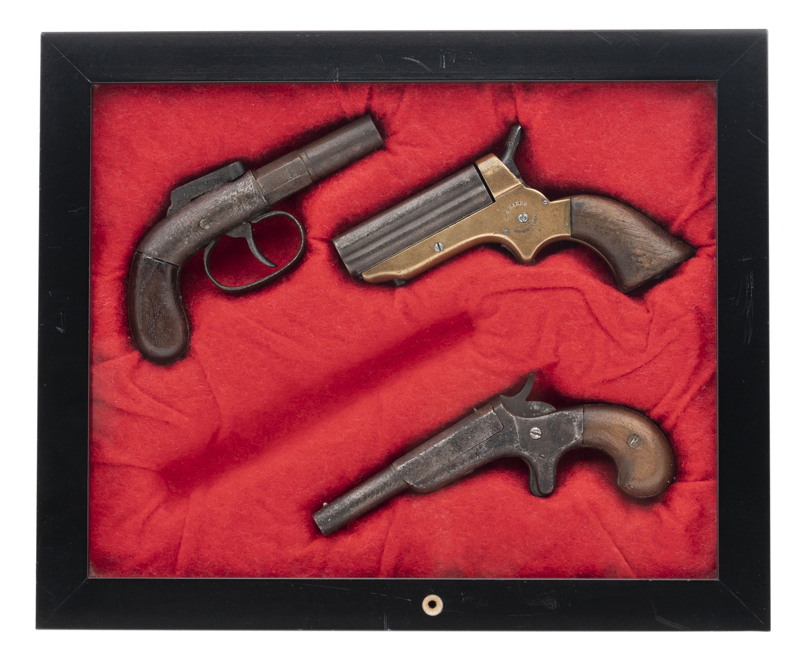 Shadow Box collection of Antique Guns (AH6421) - Collectors Firearms