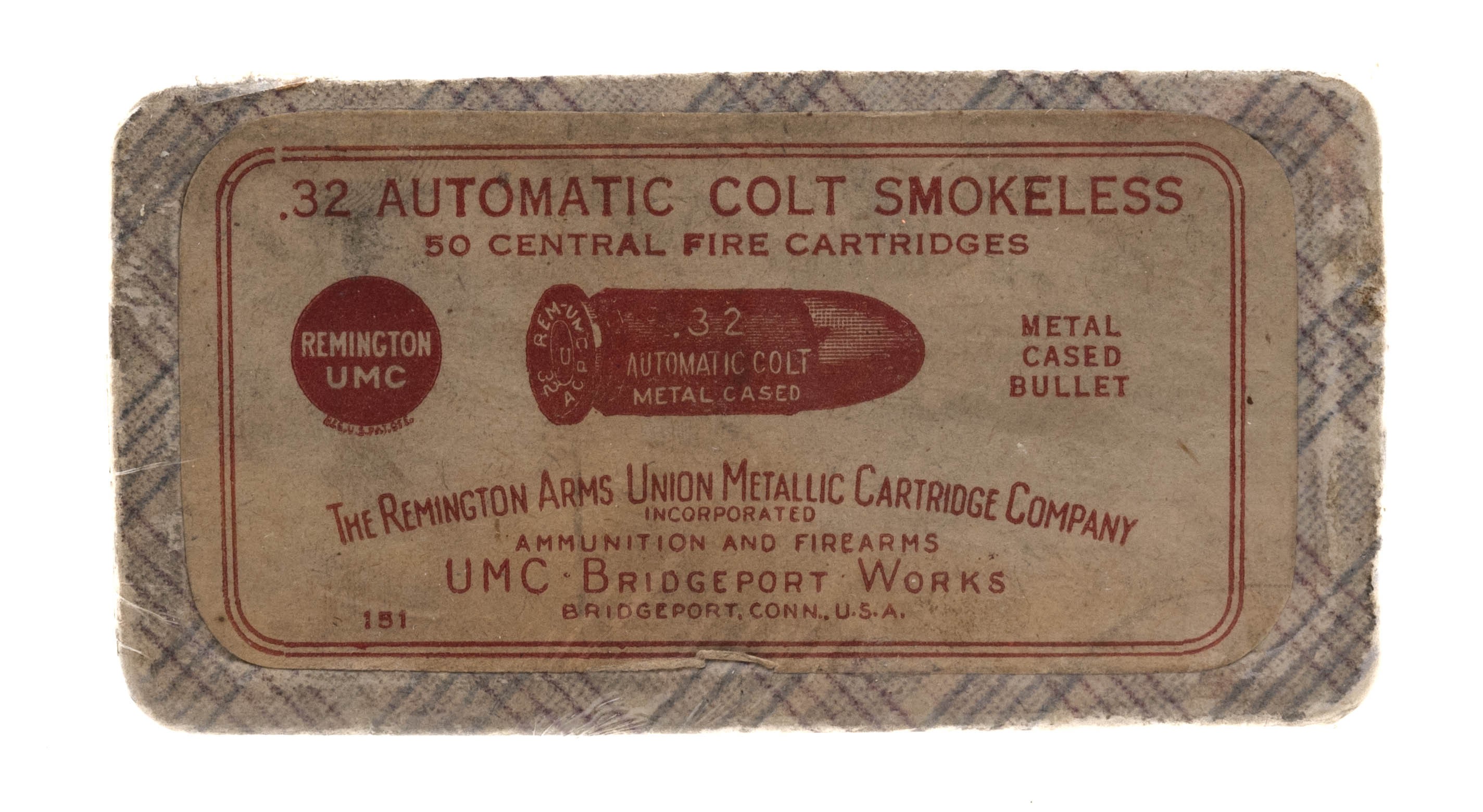.32 Automatic Colt Smokeless UMC Vintage Ammo (AM555) - Collectors Firearms