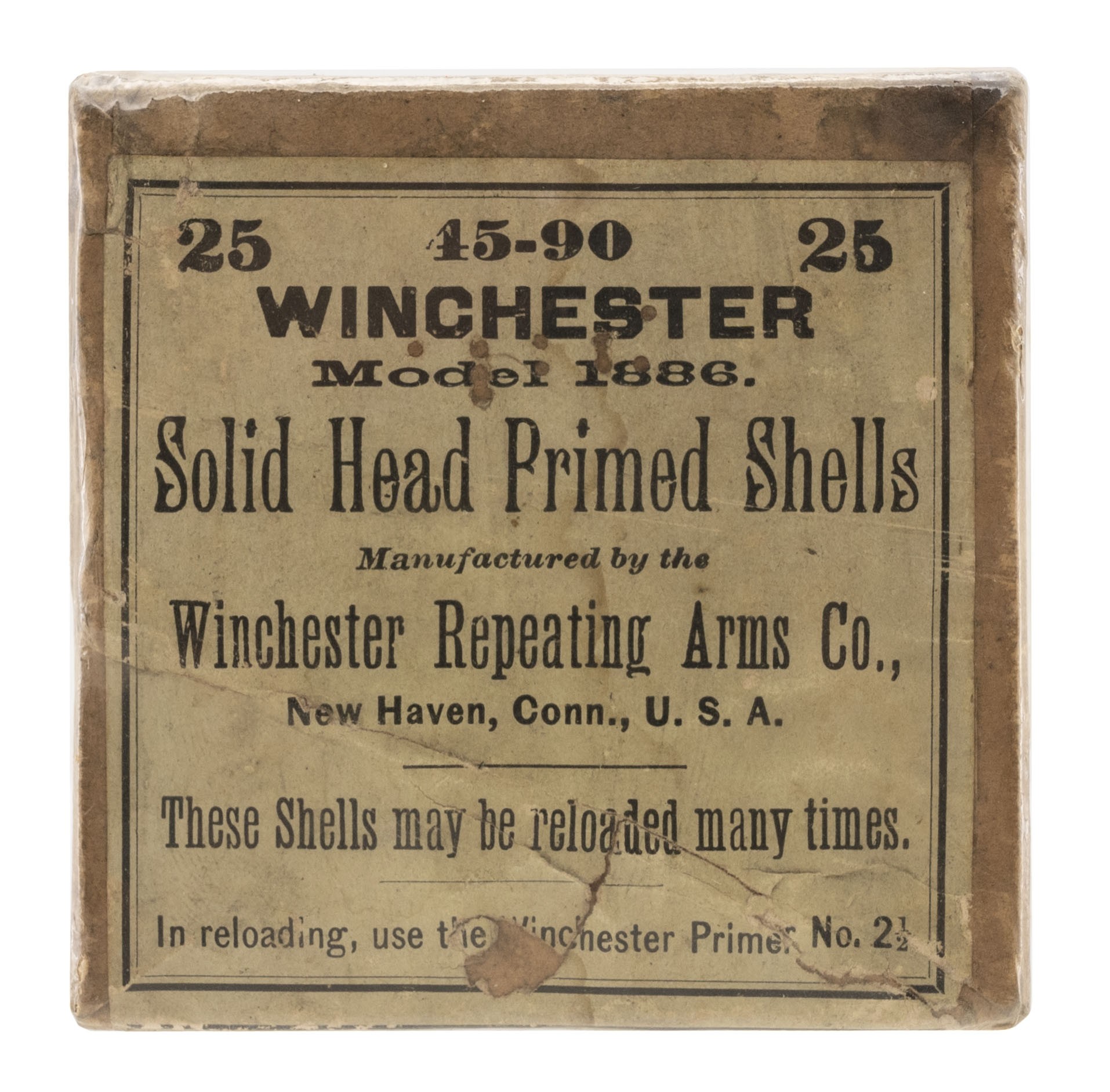 45-90 Winchester Solid Head Primed Shells (AM581) - Collector’s Firearms