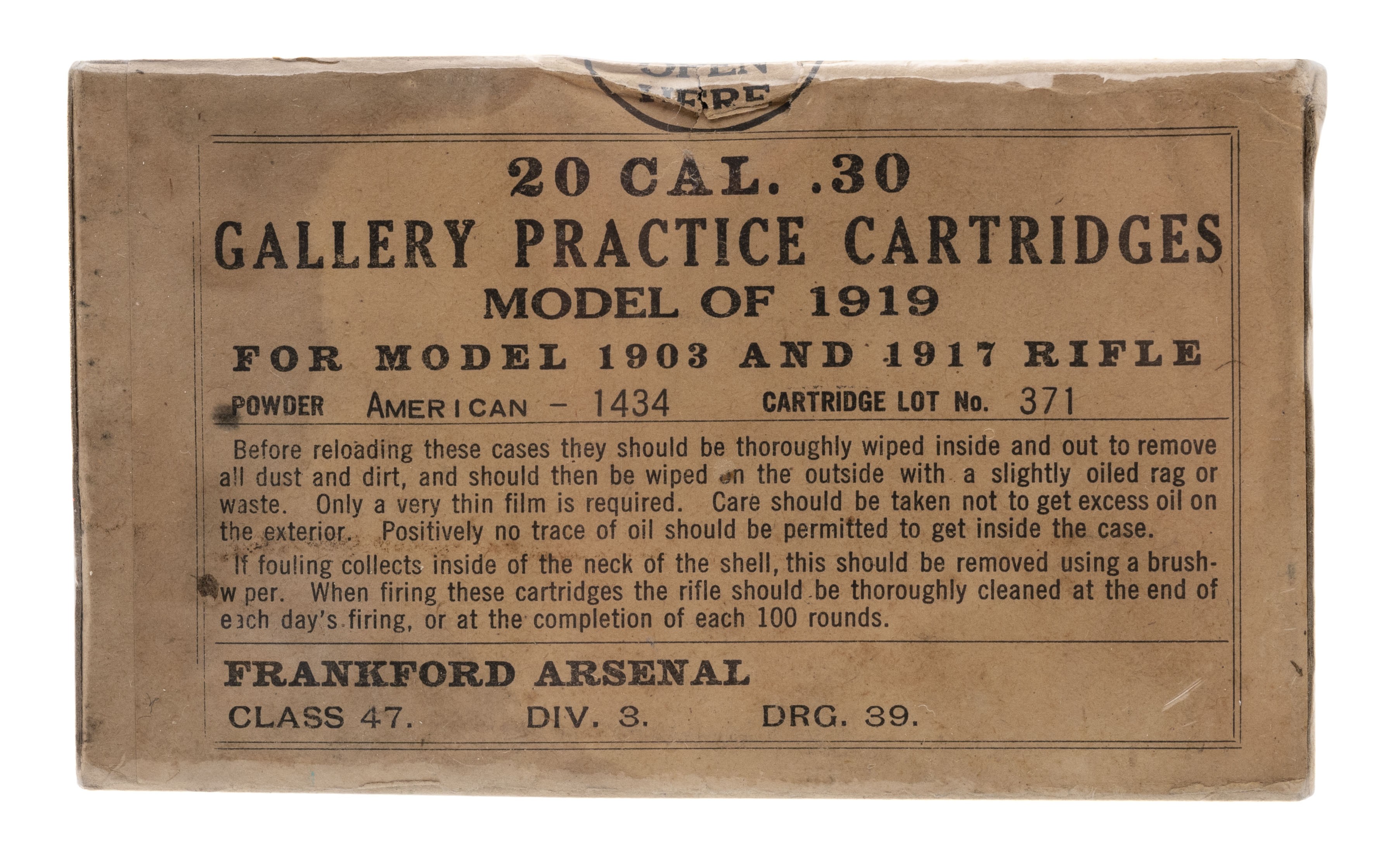 .30 Caliber Gallery Practice Cartridges (AM694) - Collectors Firearms
