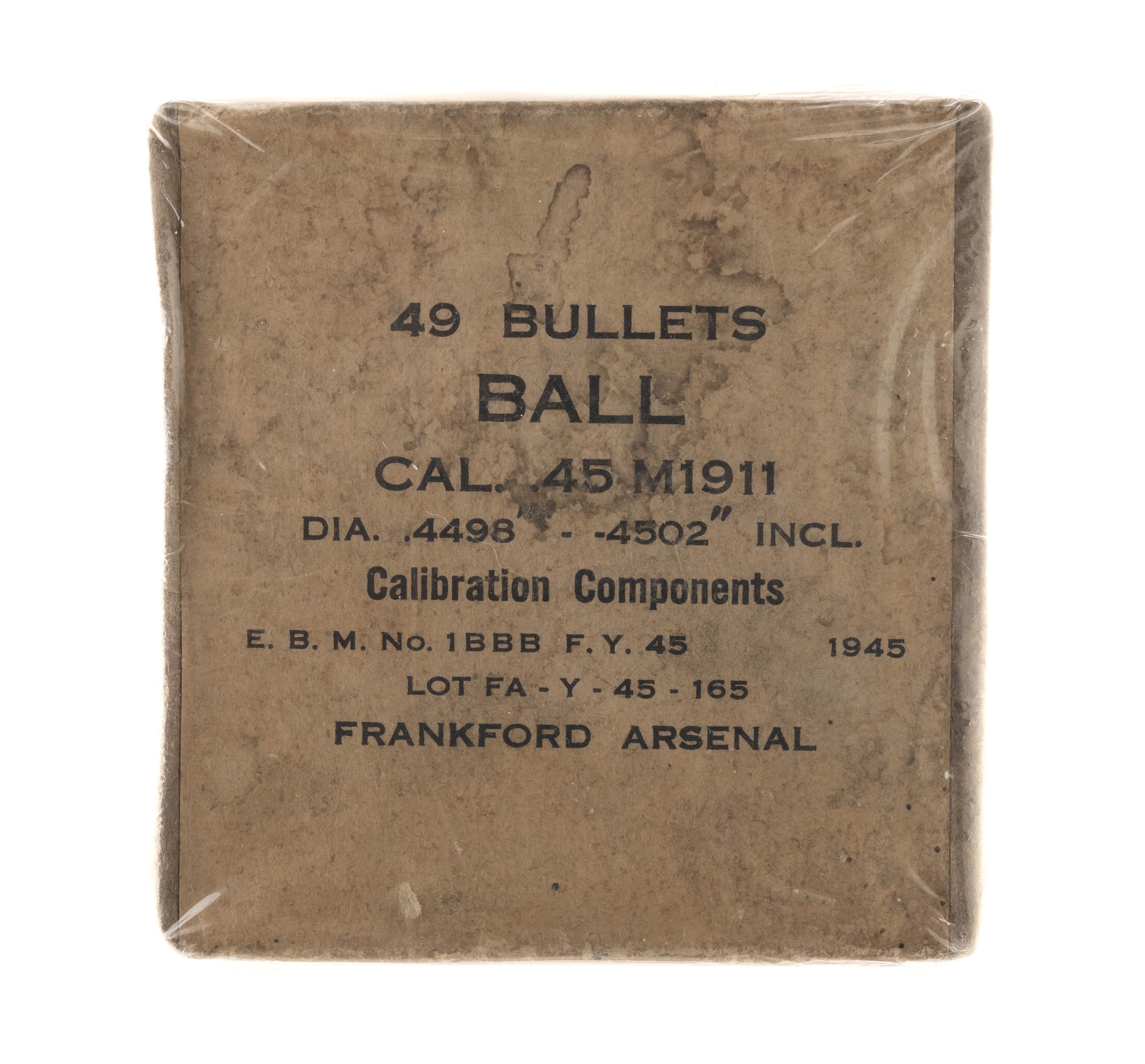 49 Bullets Ball Cal.45 M 1911 from Frankford Arsenal (AN217 ...