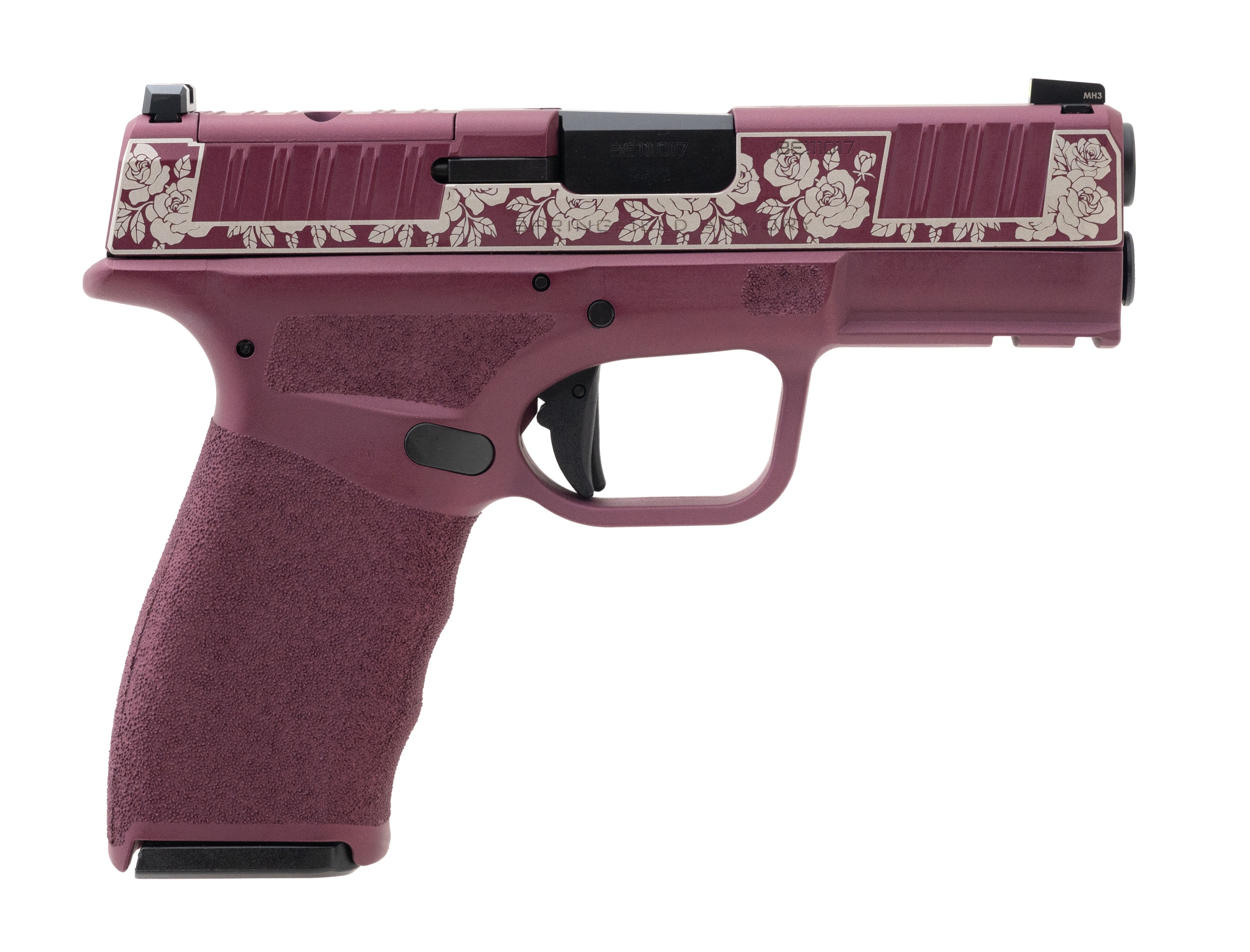 Springfield "Distressed Black Cherry & Roses" Hellcat Pro OSP Pistol ...