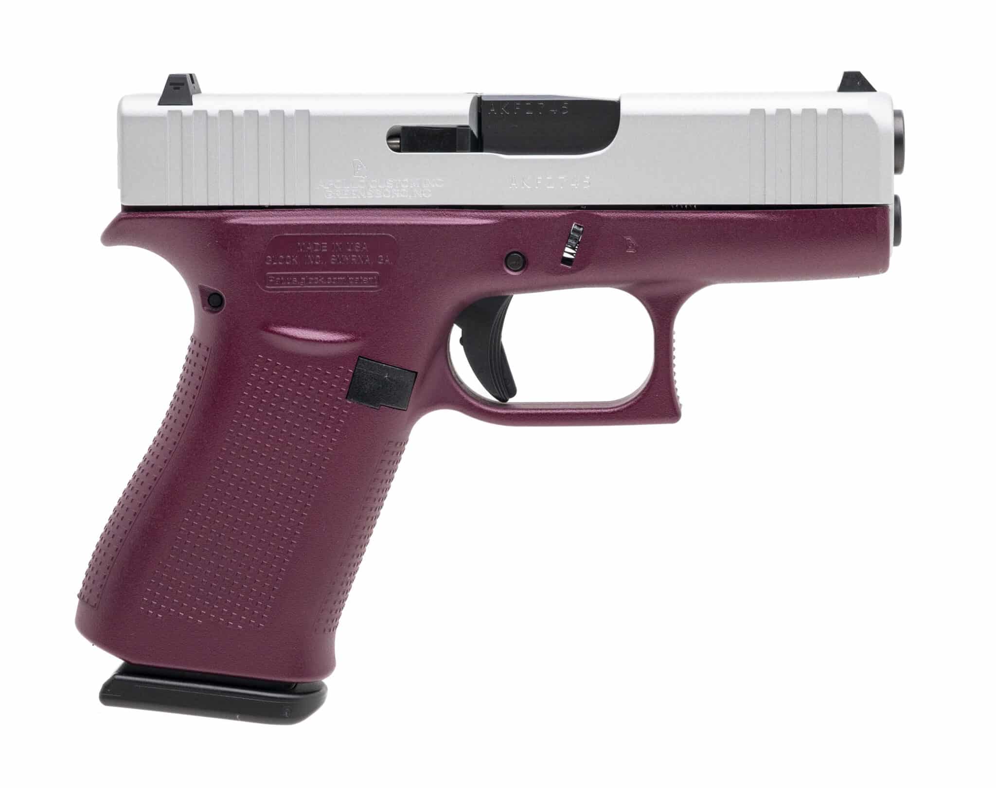 (SN: AKFZ701) Glock 43X Black Cherry Pistol 9mm (NGZ5275) New ...