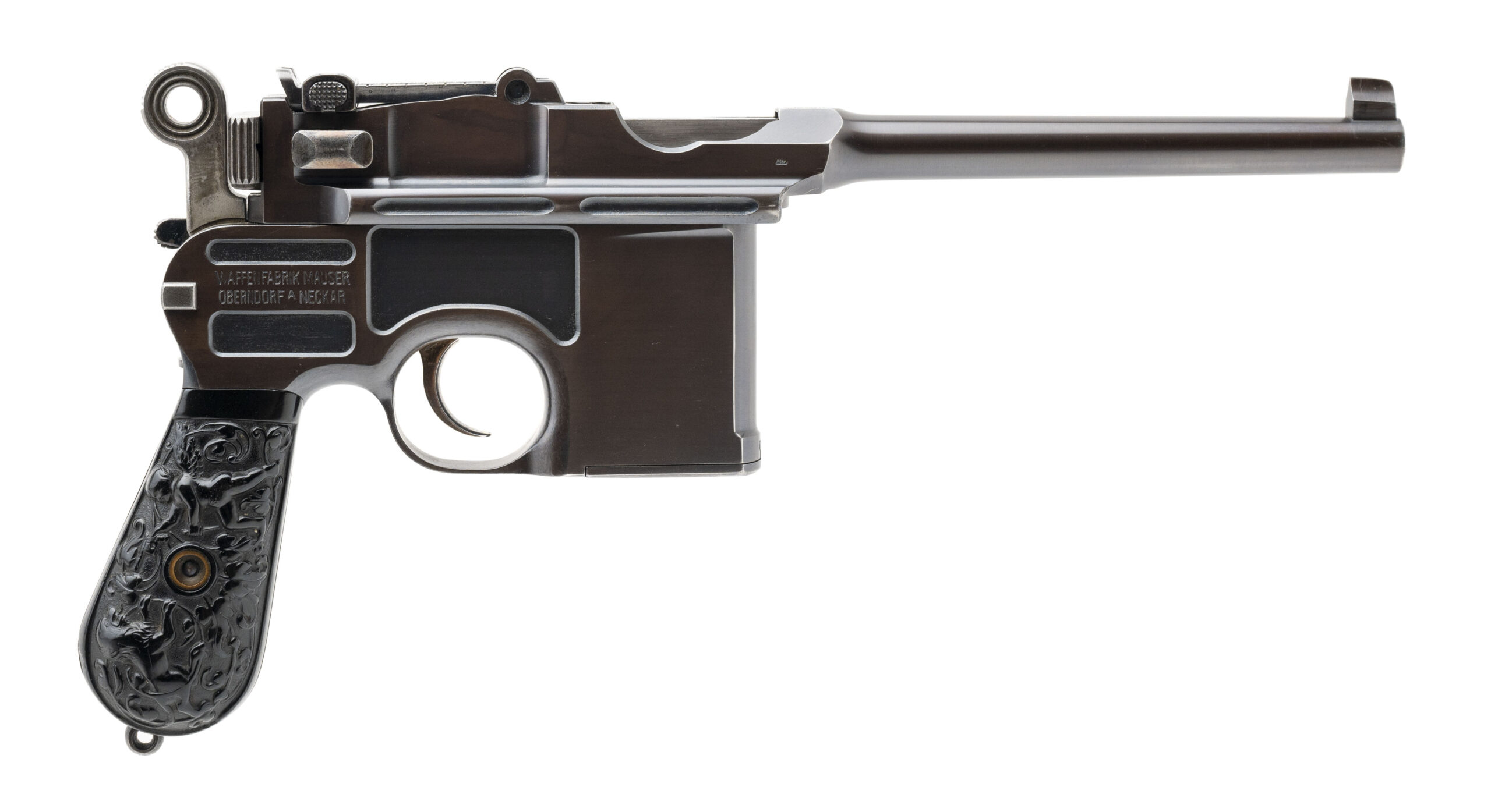 Broomhandle Mauser C96 w/ Matching Shoulder Stock and Carved Gutta ...