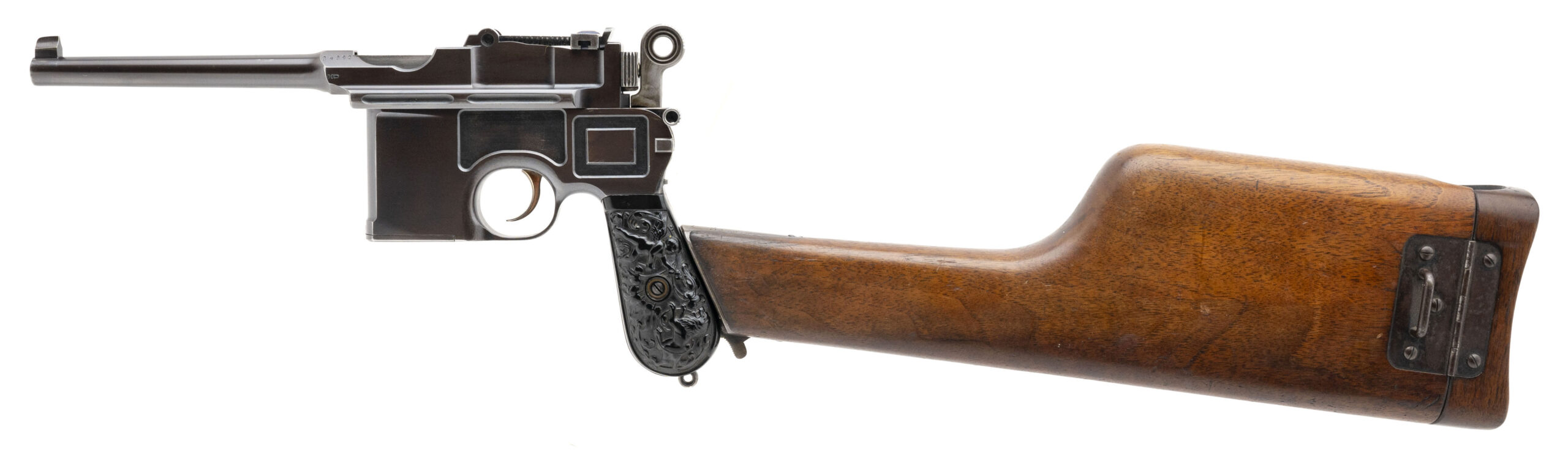 Broomhandle Mauser C96 w/ Matching Shoulder Stock and Carved Gutta ...
