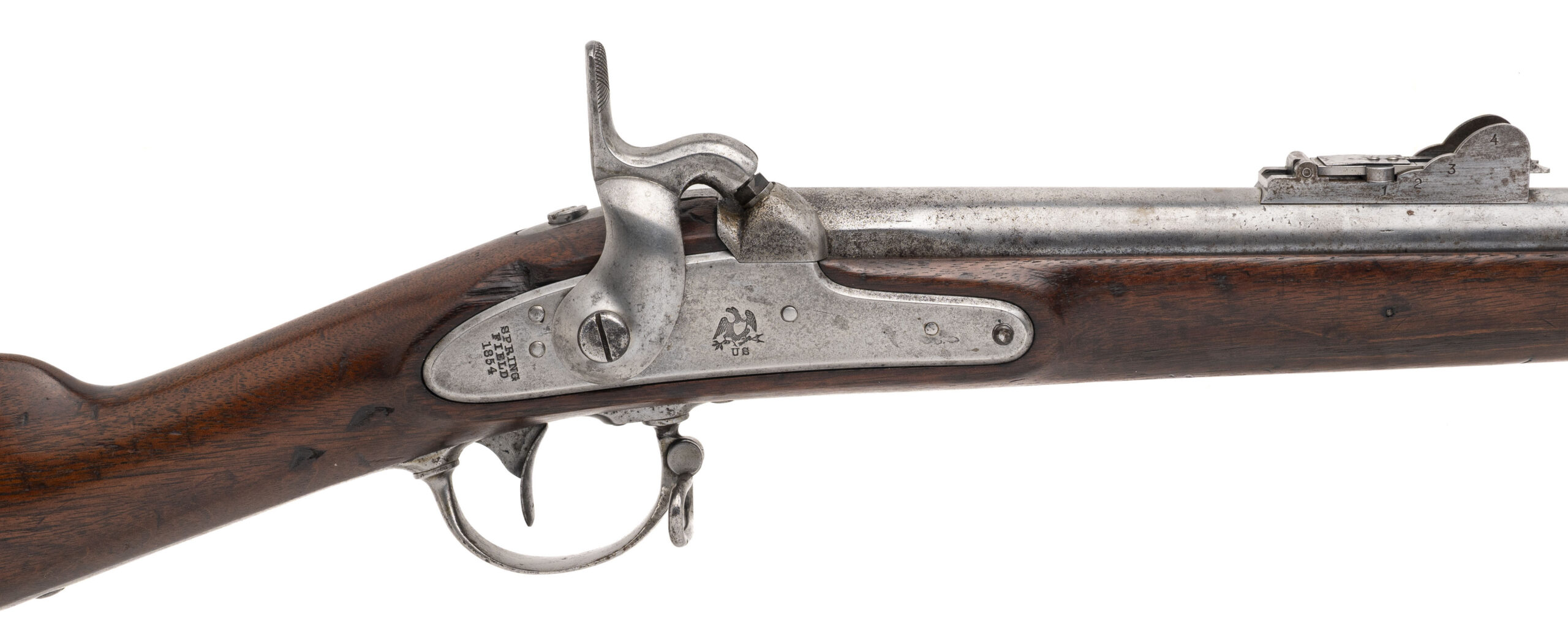 U.S. Springfield Model 1842 Rifled Musket with long range rear sight ...